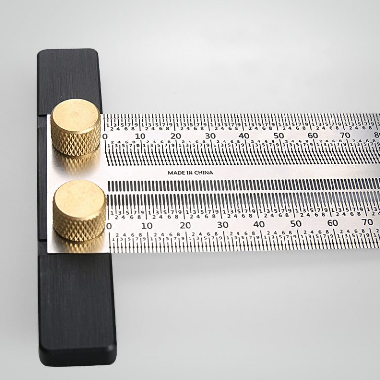 High-precision Scale Ruler T-type Hole Ruler Stainless Woodworking ...